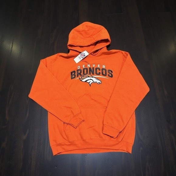 NFL | Shirts | Denver Broncos Hoodie Orange Nfl Team Apparel Pullover ...